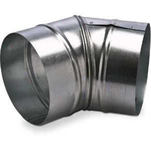 GoHVACR.com | Sheet Metal Elbow, 6" 26 Gauge Galvanized Spiral