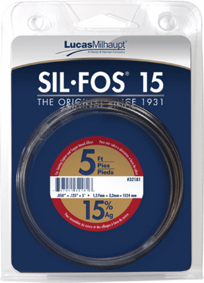 GoHVACR.com | Brazing Alloy, .050" x .125" x 5' Length Coil Sil-Fos 15*