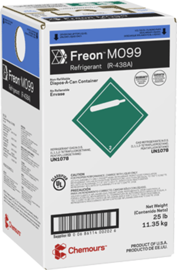 GoHVACR.com | Refrigerant, R438A 25# Dispose-A-Can Freon MO99