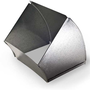 GoHVACR.com | Sheet Metal Duct, 16" x 8" 26 Gauge Vertical 45 Degree Angle