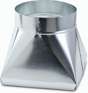 GoHVACR.com | Sheet Metal Transition, 10" x 19" x 18" 26 Gauge ...