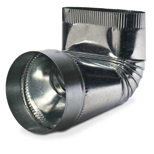 GoHVACR.com | Sheet Metal Boot, 5" 30 Gauge Galvanized 90 Degree Round ...