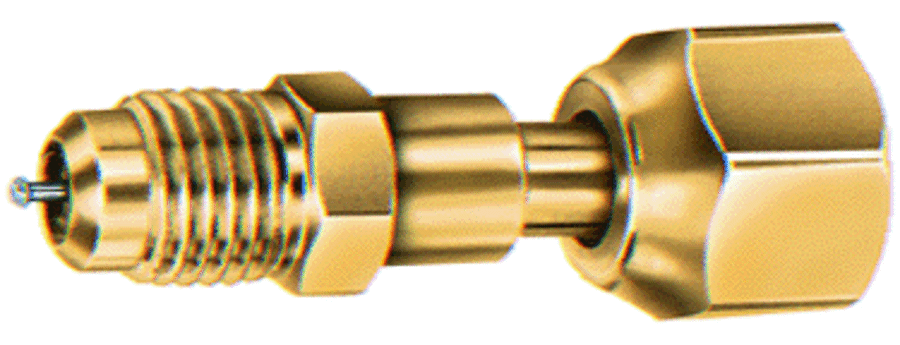 GoHVACR.com | Access Valve, 1/4" Female SAE Swivel Nut w/ Depressor*