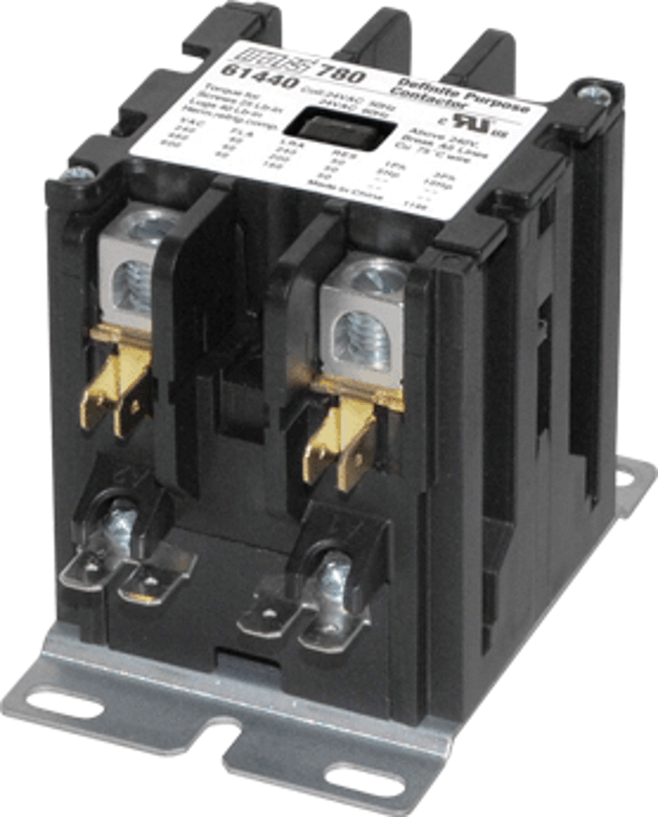 GoHVACR.com | Contactor, 120V 40 Amp 2-Pole Definite Purpose MARS 780