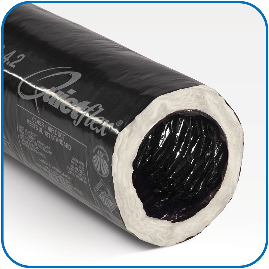 GoHVACR.com | Flex Duct, R8 10" x 25' Black Polyester*