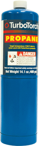 GoHVACR.com | Propane Tank, 14.1 oz Non-Refill CGA 600 Connection PT-1