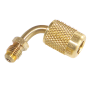 GoHVACR.com | Shut-Off-Fitting, 1/4" x 1/4" SAE 90 Degree Quick-Coupler