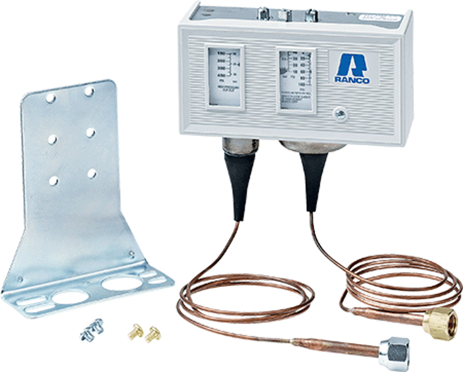 GoHVACR.com | Dual Pressure Control, 10" Hg-100 psi In/150-450 psi Out SPST