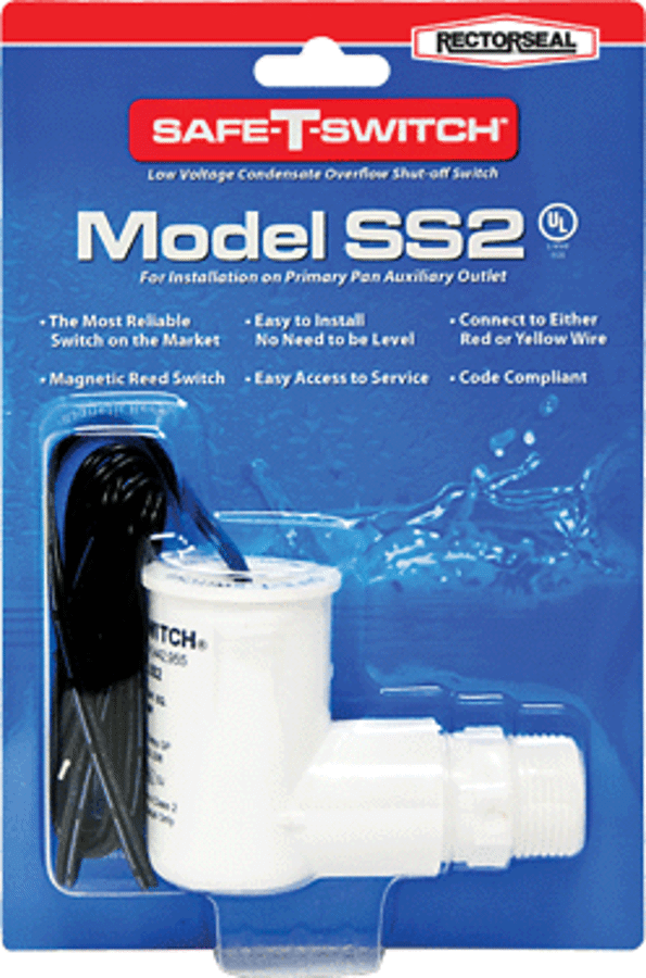 GoHVACR.com | Condensate Overflow Switch, 24V Safe-T-Switch SS2