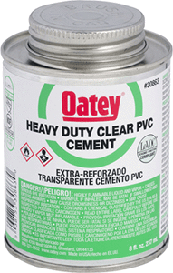 GoHVACR.com | PVC Cement, 8oz Clear Heavy Duty Oatey