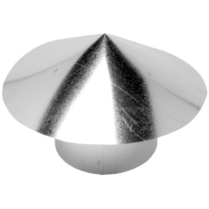 GoHVACR.com | Sheet Metal Rain Cap, 4" 28 Gauge Galvanized Round Standard